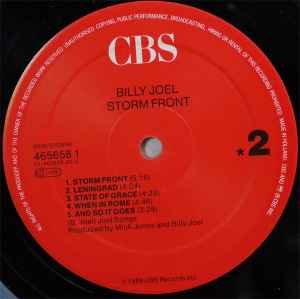 Billy Joel - Storm Front LP – Dreams on Vinyl – Vinilo de época