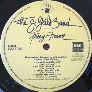 The J. Geils Band - Freeze Frame LP – Dreams on Vinyl – Vinilo de época