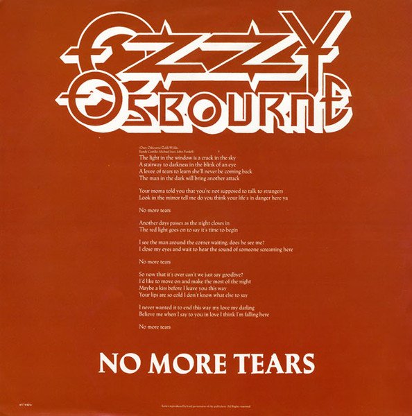 Ozzy Osbourne - No More Tears Maxi 12 – Dreams on Vinyl – Vinilo de época