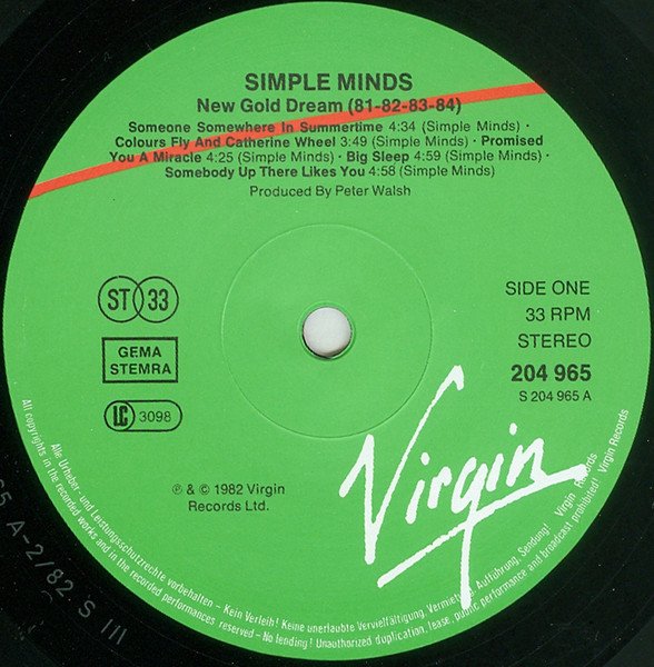 Simple Minds - New Gold Dream (81-82-83-84) LP – Dreams on Vinyl ...