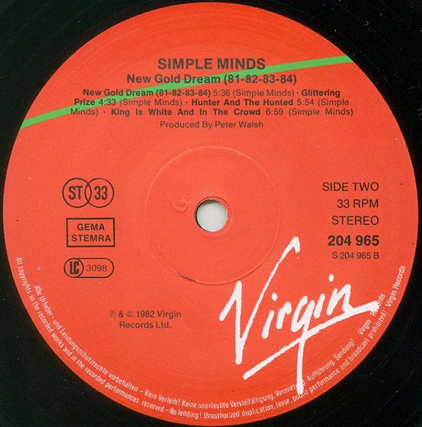 Simple Minds - New Gold Dream (81-82-83-84) LP – Dreams on Vinyl ...