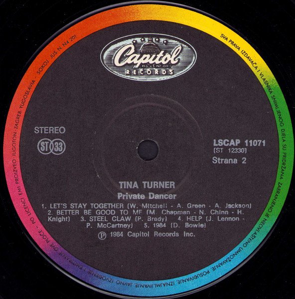 Tina Turner - Private Dancer LP – Dreams on Vinyl – Vinilo de época