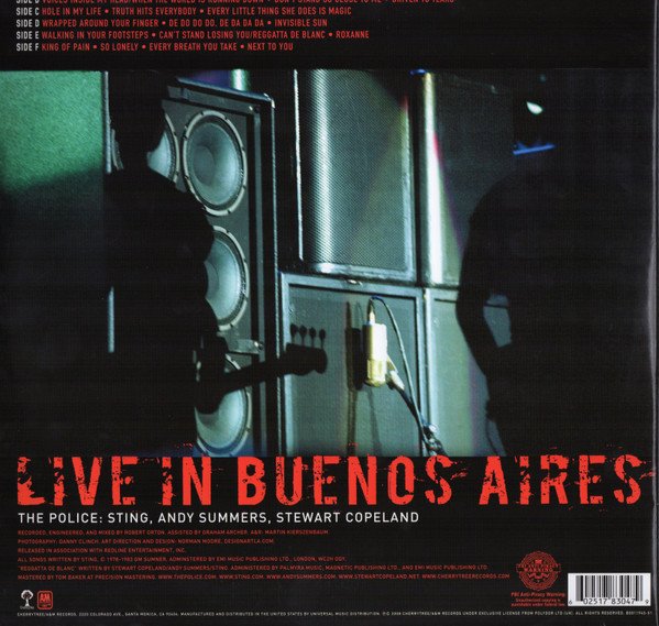 The Police - Certifiable (Live In Buenos Aires) 3LP – Dreams on Vinyl ...
