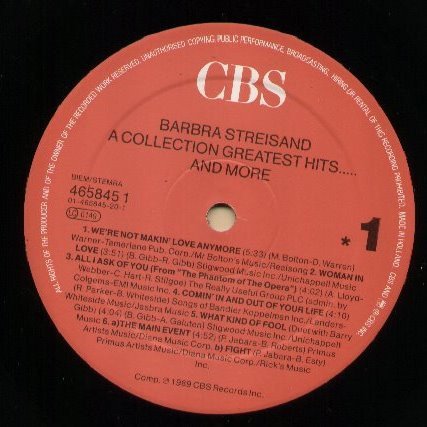 Barbra Streisand - A Collection Greatest Hits...And More LP – Dreams on ...