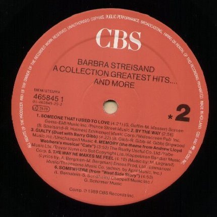 Barbra Streisand - A Collection Greatest Hits...And More LP – Dreams on ...