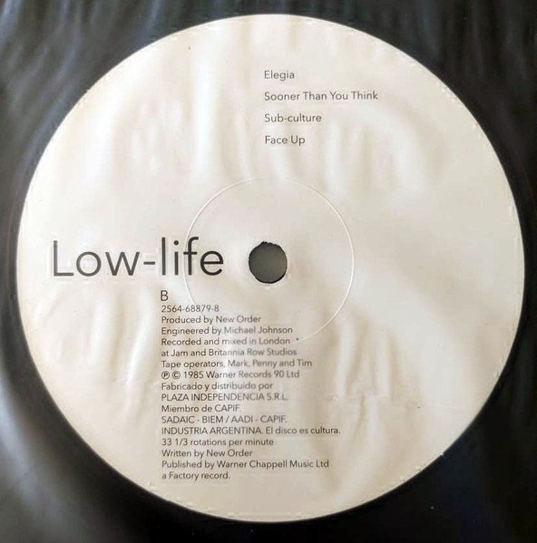 New Order - Low-life LP – Dreams on Vinyl –Vinilos Nuevos Sellados