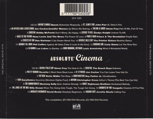 Various - Absolute Cinema 2CD – Dreams on Vinyl – CD de Época