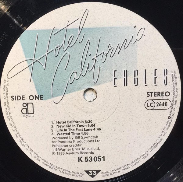 Eagles - Hotel California LP – Dreams on Vinyl – Vinilo de época