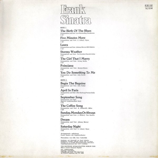 Frank Sinatra - Frank Sinatra LP – Dreams on Vinyl – Vinilo de época