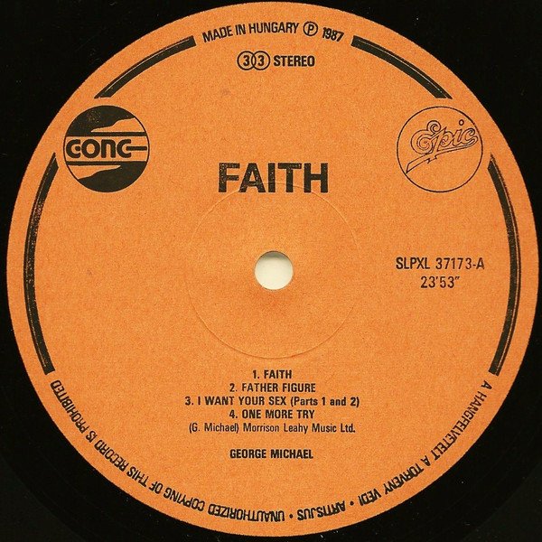 George Michael - Faith LP – Dreams on Vinyl – Vinilo de época