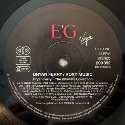 Bryan Ferry / Roxy Music - The Ultimate Collection LP – Dreams on Vinyl ...